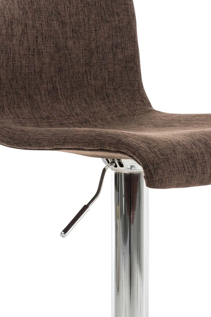 Sada 2 barových židlí Hoover látka chromovaná konstrukce – hnědá