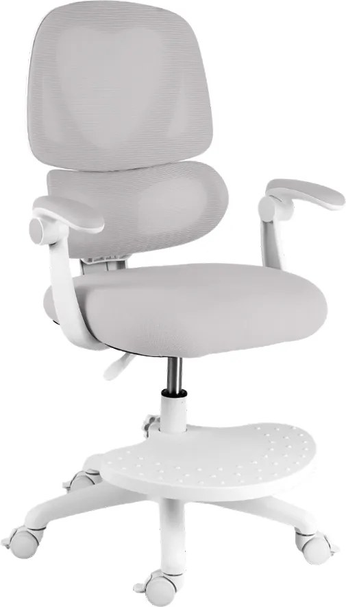 Dětská otočná židle Neoseat JUNI 023 — látka, pratelný potah, šedá