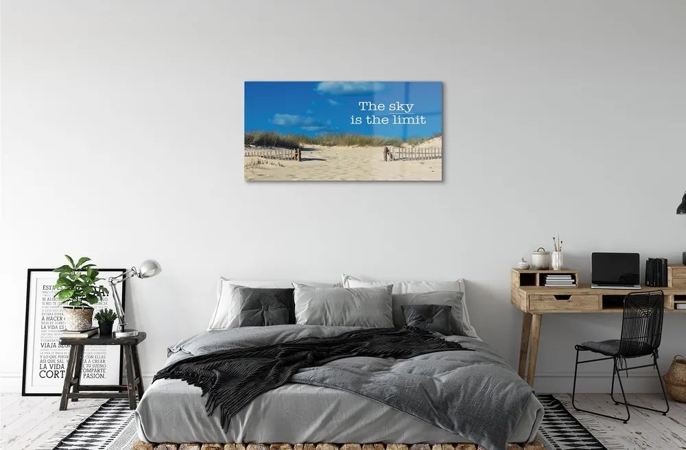 Obraz na skle Beach nebe string 120x60 cm