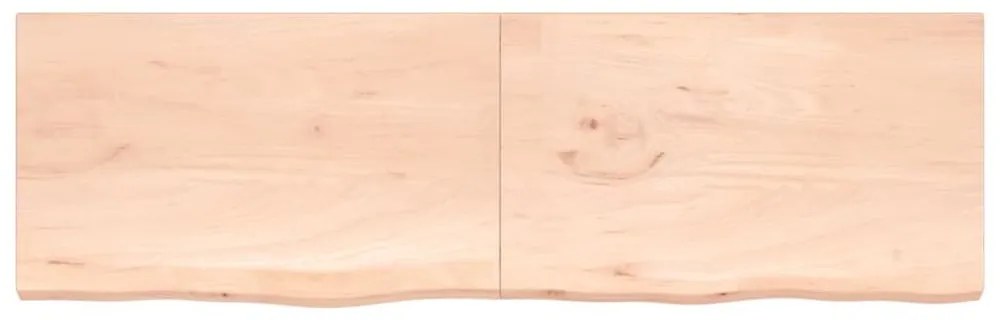 Petromila Nástěnná police 200x60x(2-4) cm neošetřené masivní dubové dřevo