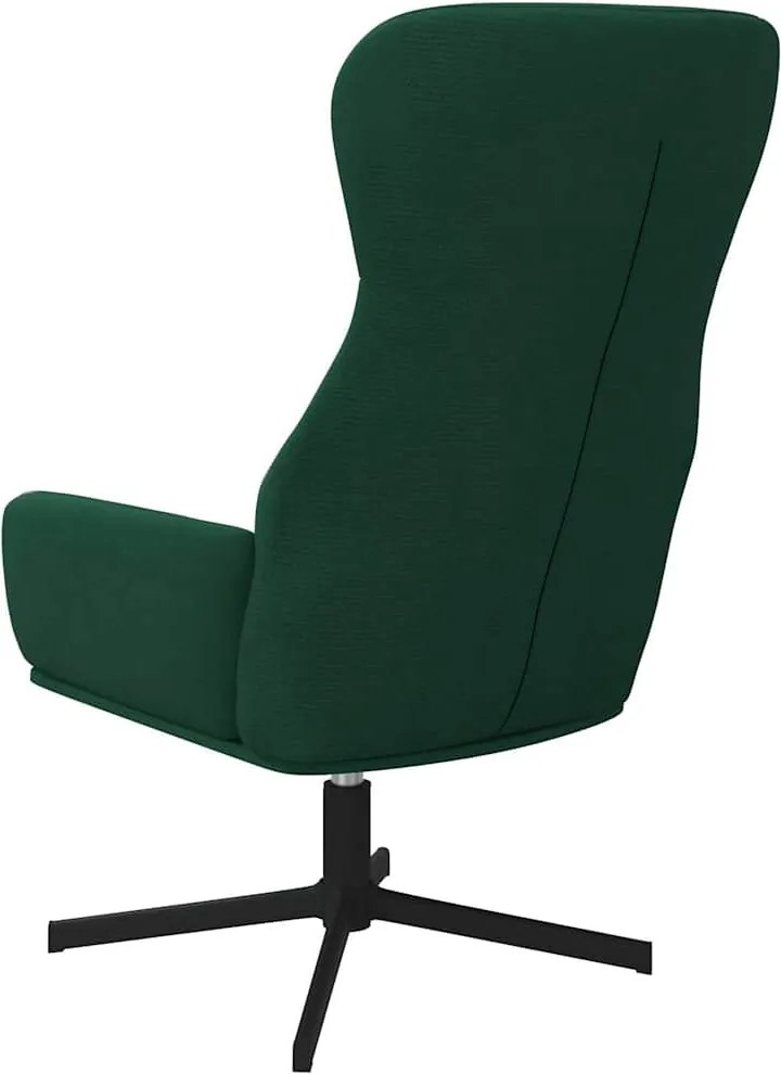 Relaxační křeslo tmavě zelené samet 341110
