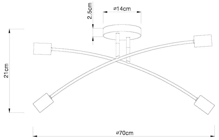 GLOBO SARINI 54003-4 Stropní svítidlo