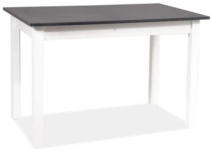 MAXIVA Jídelní stůl rozkládací - HORACY, 125x75, antracit/bílá