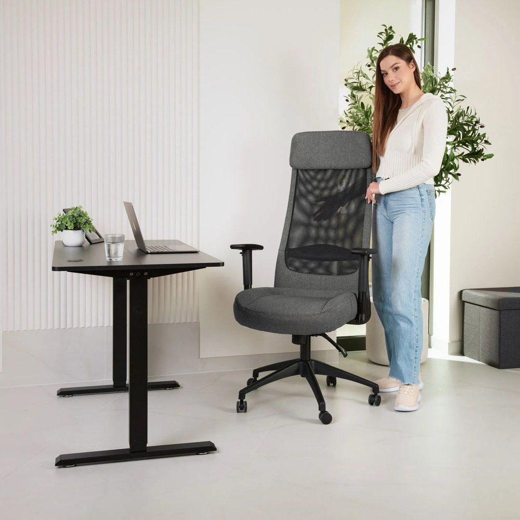 Ergonomické křeslo MOLFETA tmavě šedé