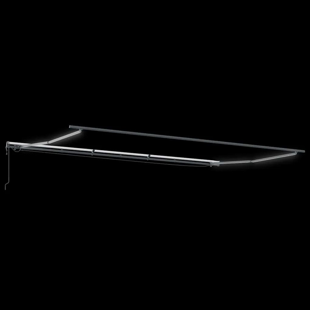 Automatická zatahovací markýza s LED antracit a bílá 600x300 cm 3310246