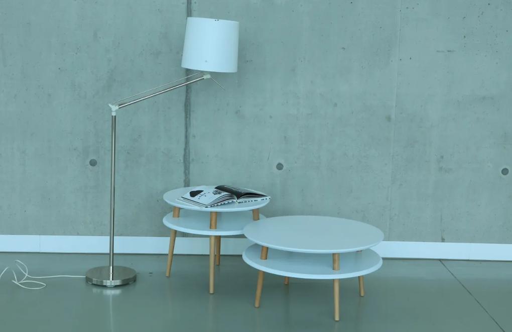 Světle šedý lakovaný konferenční stolek RAGABA UFO 45 x 70 cm