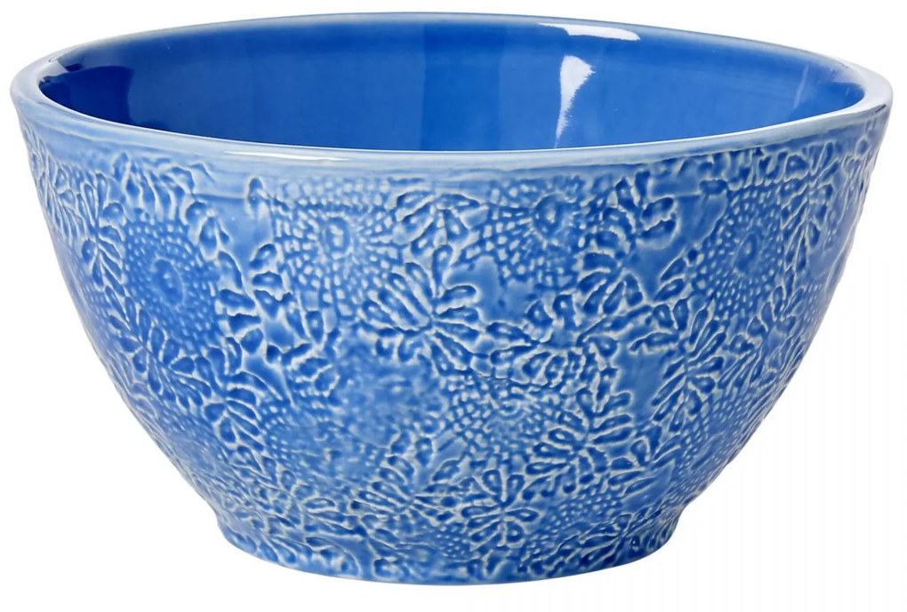 rice Salátová miska Embossed Blue, modrá barva, keramika