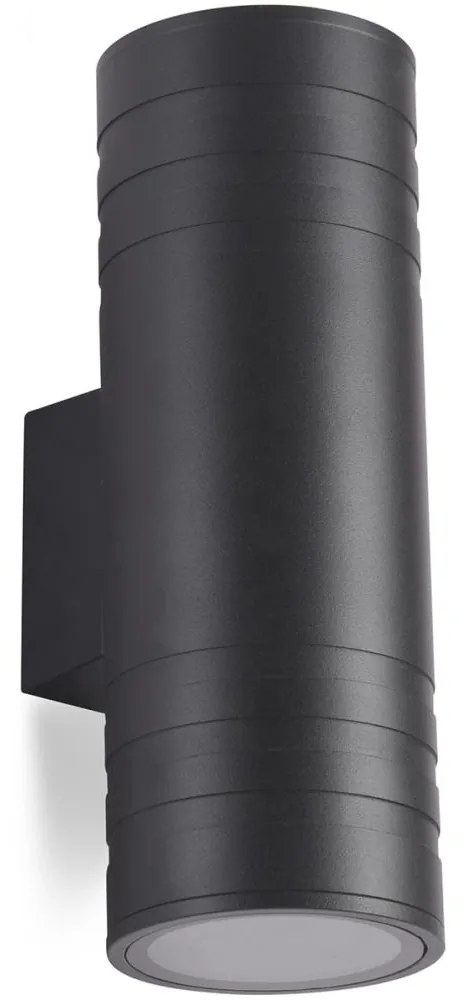 Kobi Venkovní nástěnné svítidlo 2xGU10/35W/230V IP54 kulatý černá KB0373