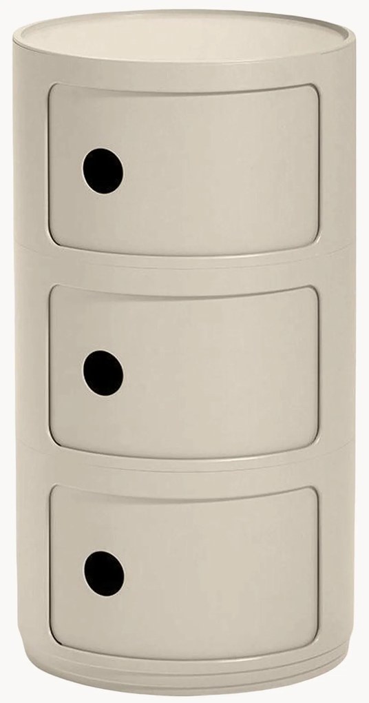 Designový odkládací stolek Componibili, 3 moduly