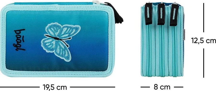 BAAGL - třípatrový školní penál Butterfly