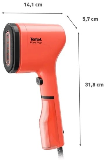 Tefal - Ruční napařovač oděvů PURE POP 1300W/230V červená