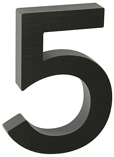 VÝPRODEJ  Domovní číslo RICHTER 3D (černá matná) - 5, 5, RICHTER Černá matná