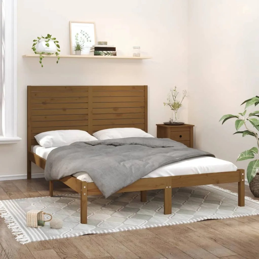 Rám postele bílý masivní dřevo 75 x 190 cm malé jednolůžko