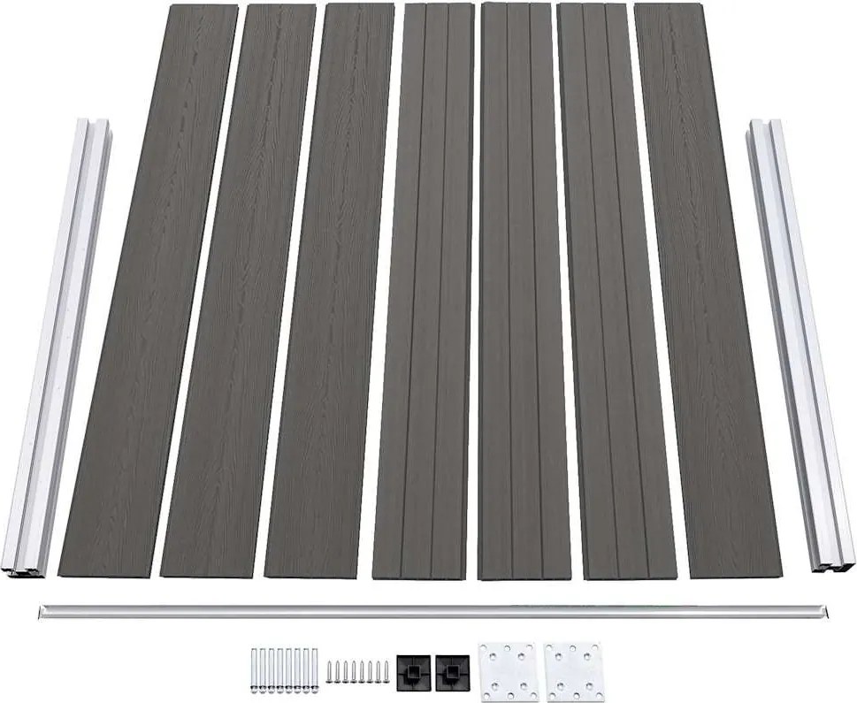 Plotový dílec WPC 180 x 146 cm šedý 148982