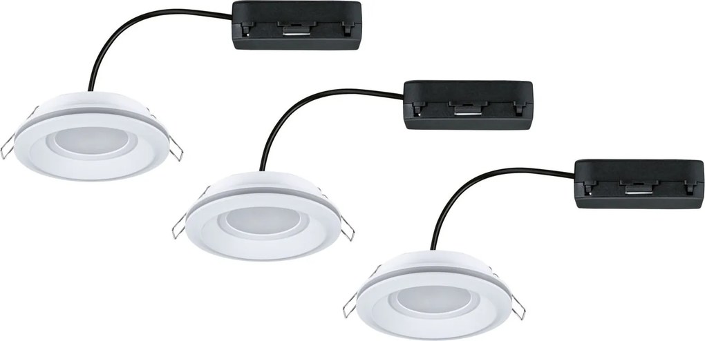 P 92248 LED vestavné svítidlo Sormus 3ks sada IP65 kruhové 100mm 3x4,8W / 1,5W / 230V 3000K bílá - PAULMANN