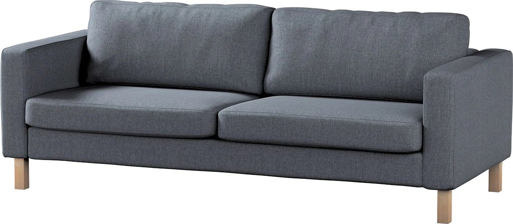 Potah na pohovku IKEA Karlstad, 3-místná, rozkládací barva šedá látka pletený vzor