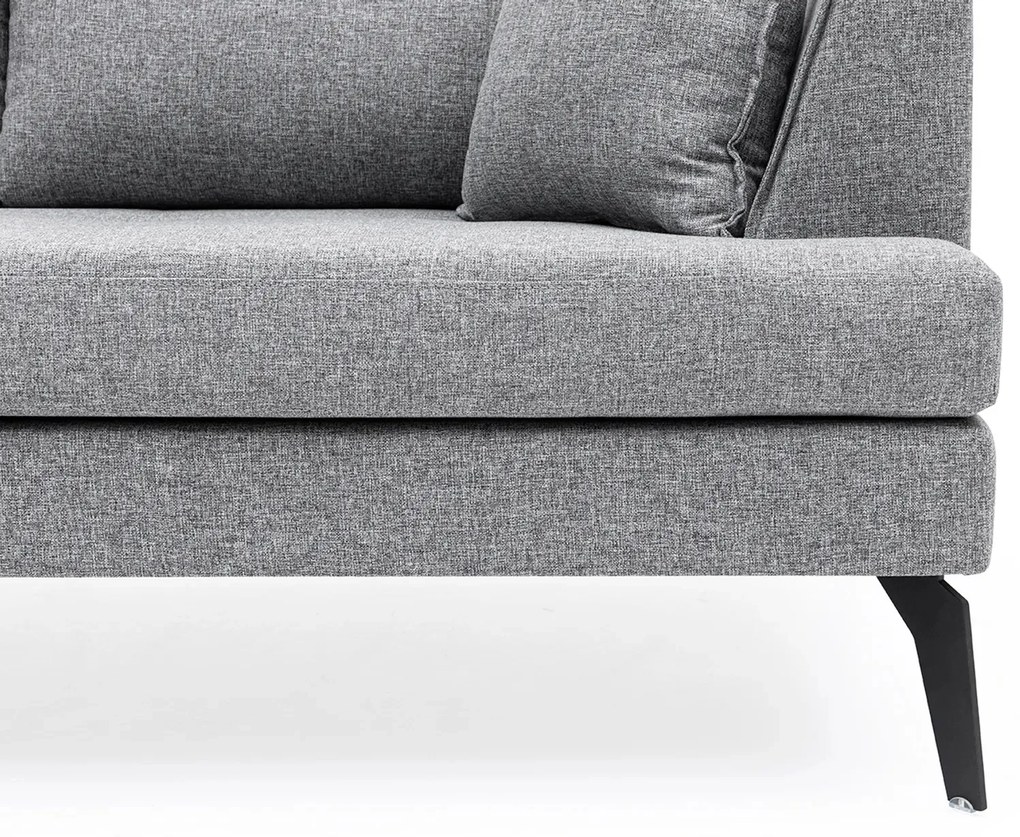 Hanah Home Rohová pohovka BOBO světle šedá levá