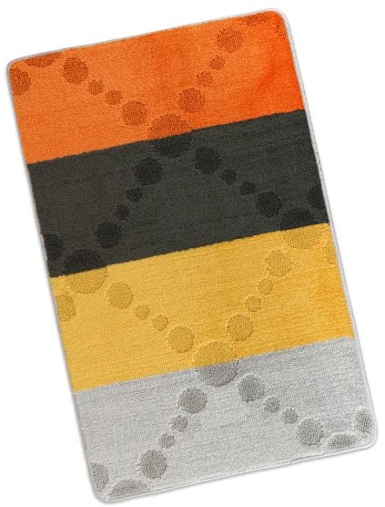 Bellatex koupelnová předložka BANY 60x100 cm Paprsek šedá, žlutá