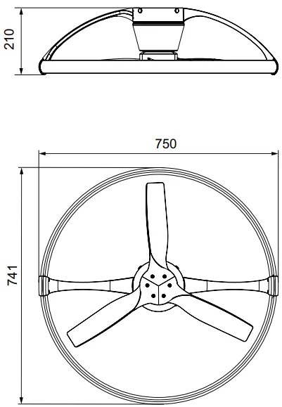 Mantra 7801 Nepal Mini, stropní svítidlo s ventilátorem a dálkovým ovladačem, LED 55W 2700K-5000K, bílá, průměr 75cm