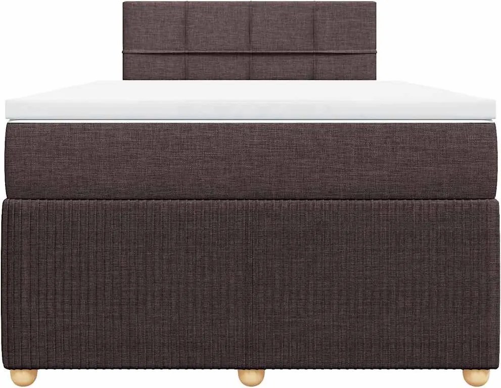 Box spring postel s matrací tmavě hnědá 120x200 cm textil 3289726
