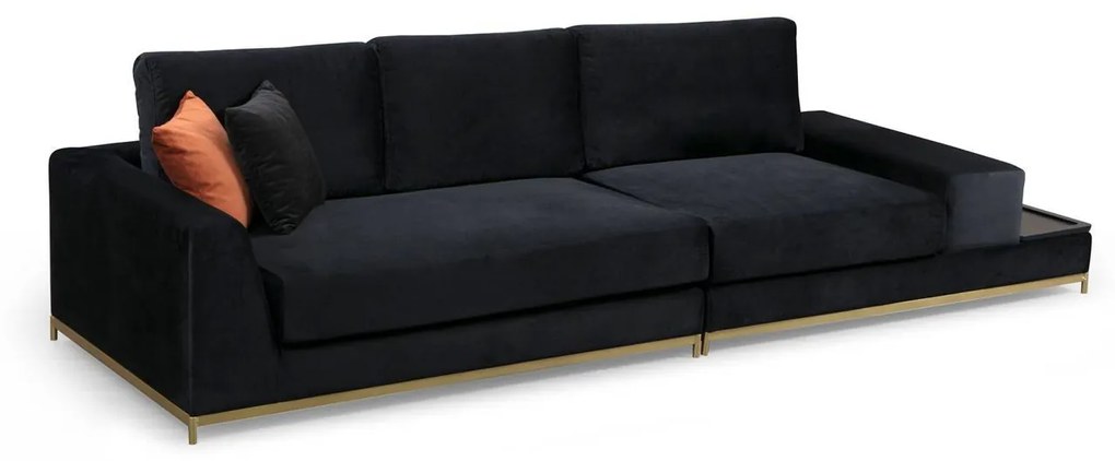 Designová sedačka Dashania 320 cm černá