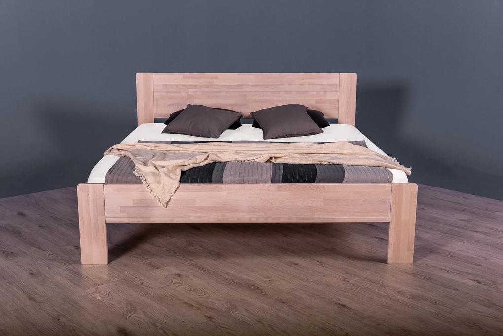 Masivní postel ALEXIA - Solwo Design Dřevo a odstín oleje: BUK Cink - Olej odstín BO103, Rozměr spací plochy: 240x200