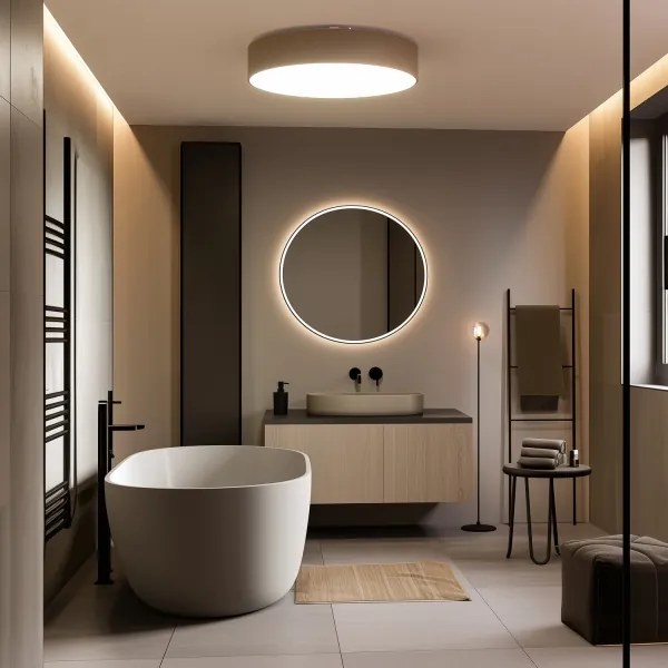 Brilagi - Koupelnové stropní svítidlo POOL 5xE27/15W/230V pr. 60 cm IP54 béžová