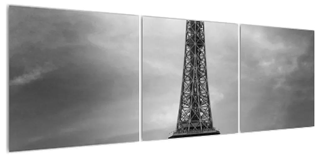 Obraz Eiffelovy věže a žlutého auta (150x50 cm)