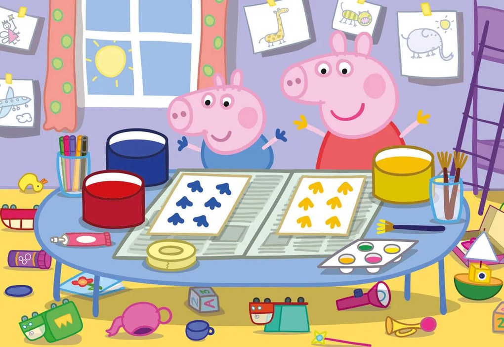 DINO Puzzle Peppa Pig Výtvarník 24 dílků 26x18cm skládačka dn351783