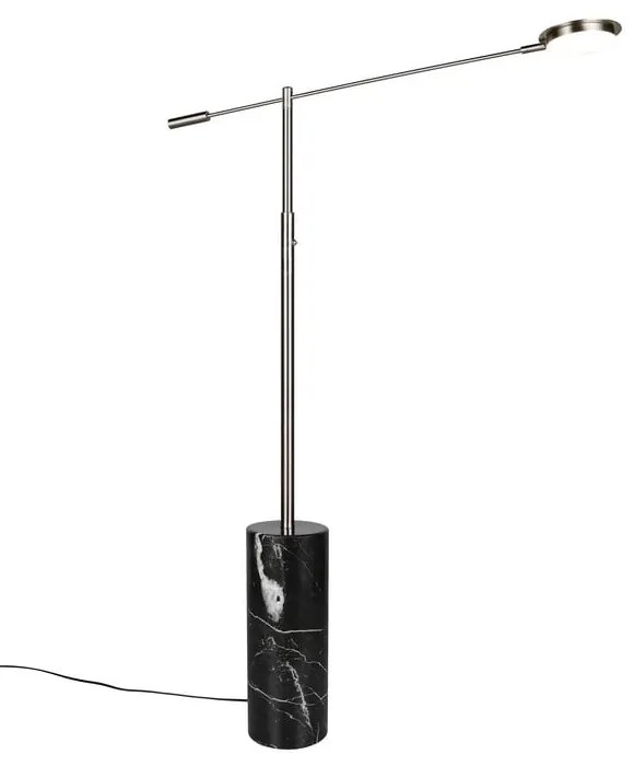 Černá/ve stříbrné barvě LED stojací lampa (výška 145 cm) Fiore – Trio Select