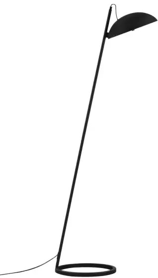 Designová stojací lampa Flute černá