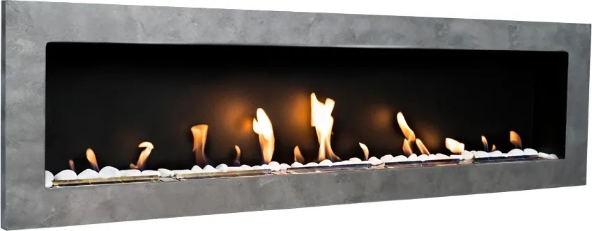 BIOFLAME biokrb Easy XL Open Imitace betonu 140x40 cm