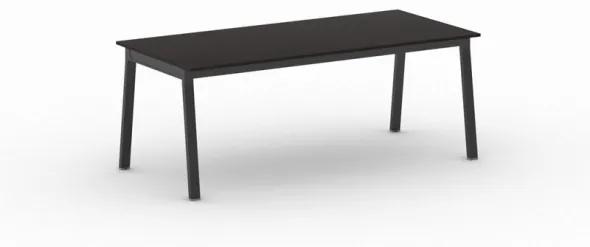 Kancelářský pracovní stůl PRIMO BASIC, černá podnož, 2000 x 900 mm, wenge