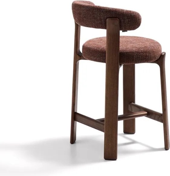 Hnědá/v tmavě přírodní barvě barová židle z jasanového dřeva (výška sedáku 65 cm) Granite – Kave Home