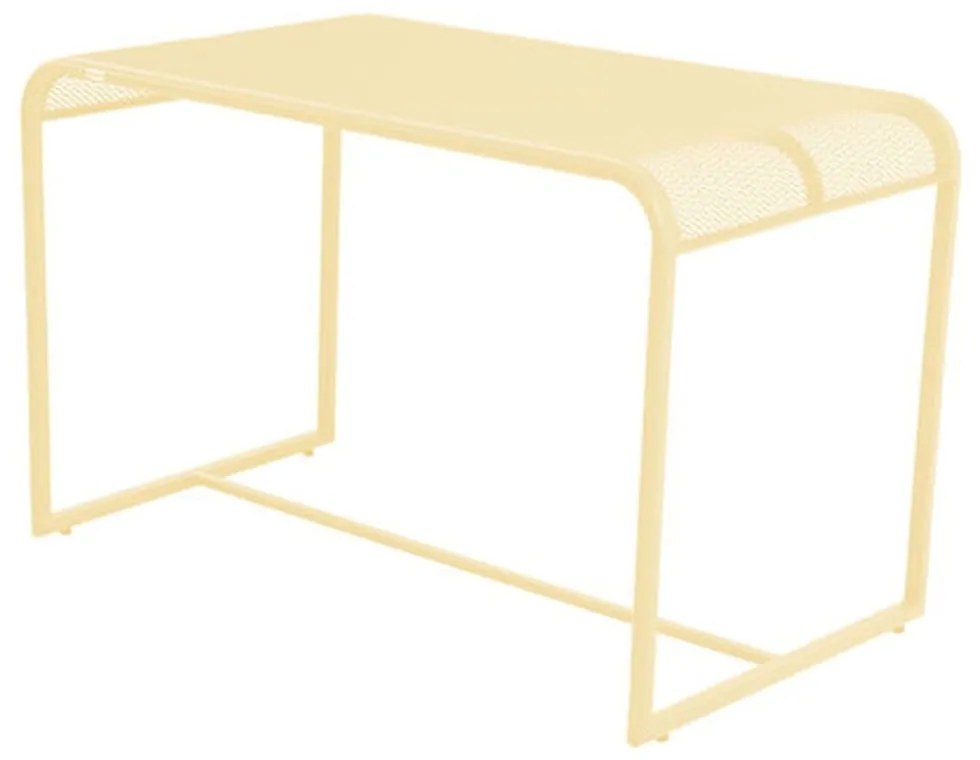 Žlutý kovový balkónový stolek ADDU MWH, 63 x 110 cm