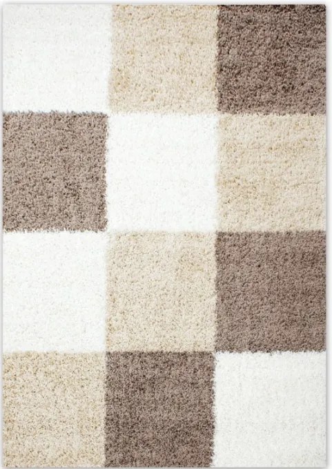 Chlupatý kusový koberec Life Shaggy 1501 hnědý Typ: 120x170 cm