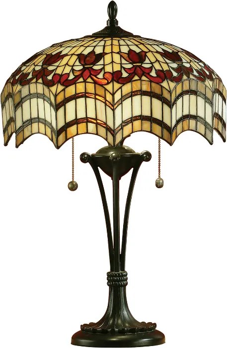 Vitrážová stolní lampa LBL067 Curtain (Polarfox)