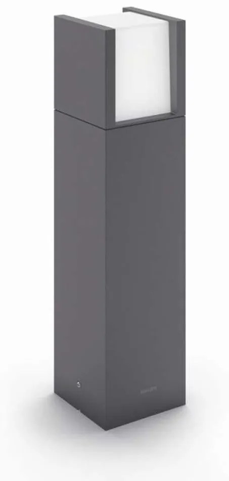 Philips myGarden - Venkovní sloupkové LED svítidlo 40x10 cm, 4000 K, 6 W, antracit 915005194002