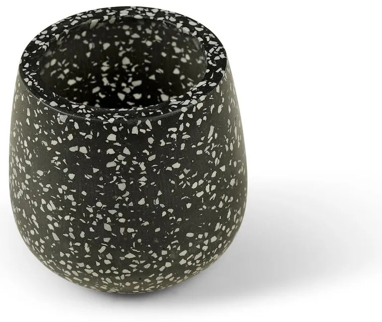 Tmavě šedý květináč Bonami Selection Terrazzo, ø 15 cm