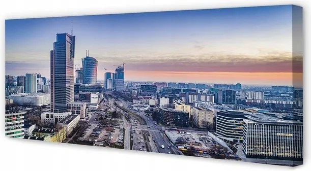 Foto obraz na plátně Canvas s fotografií Varšava Panorama 125x50 cm