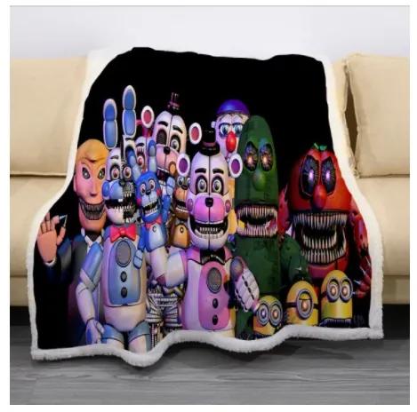 Plyšová deka s 3D potiskem Five Nights at Freddys Variace: 8, Velikost: 130 x 150 cm