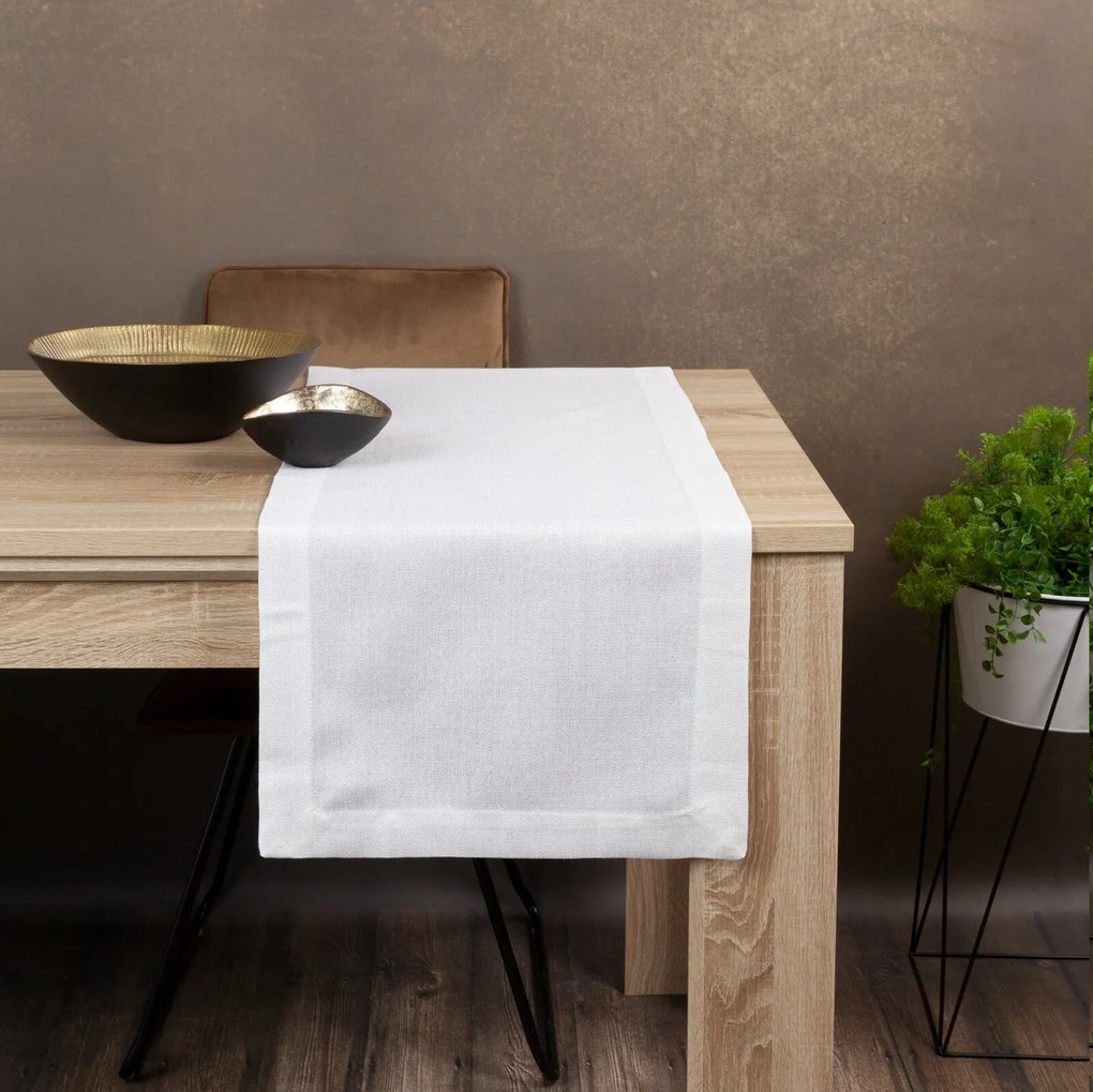 UBRUS STELLA 2 40X140 CM BÍLÝ