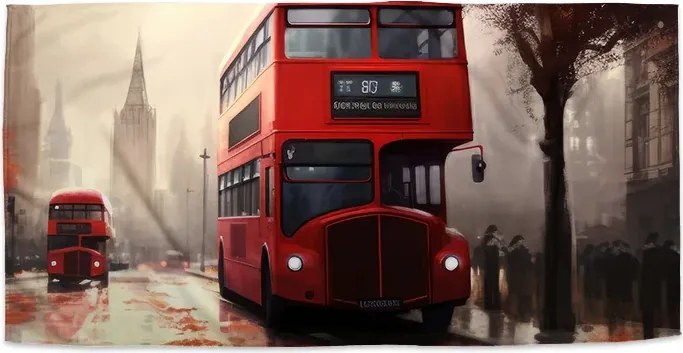 Sablio Ručník Londýn Double-decker 1 - 30x50 cm