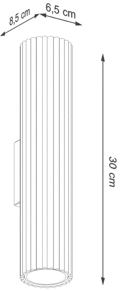 Nástěnné svítidlo v cihlové barvě Gleam – Sollux