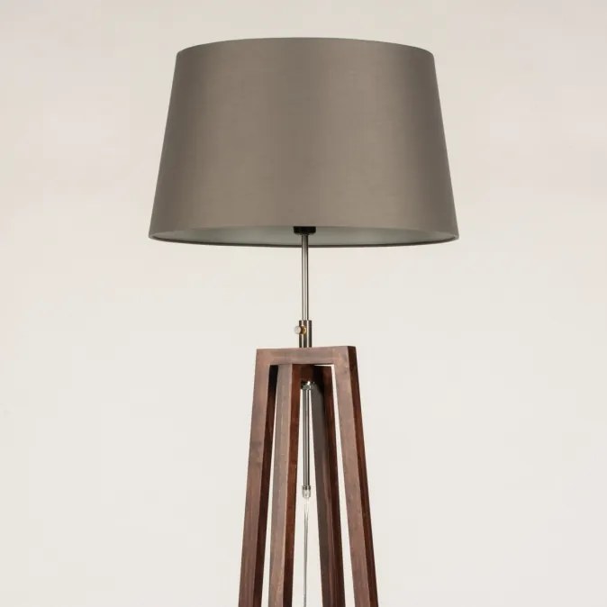 Stojací designová lampa Paola Grey and Dark Brown