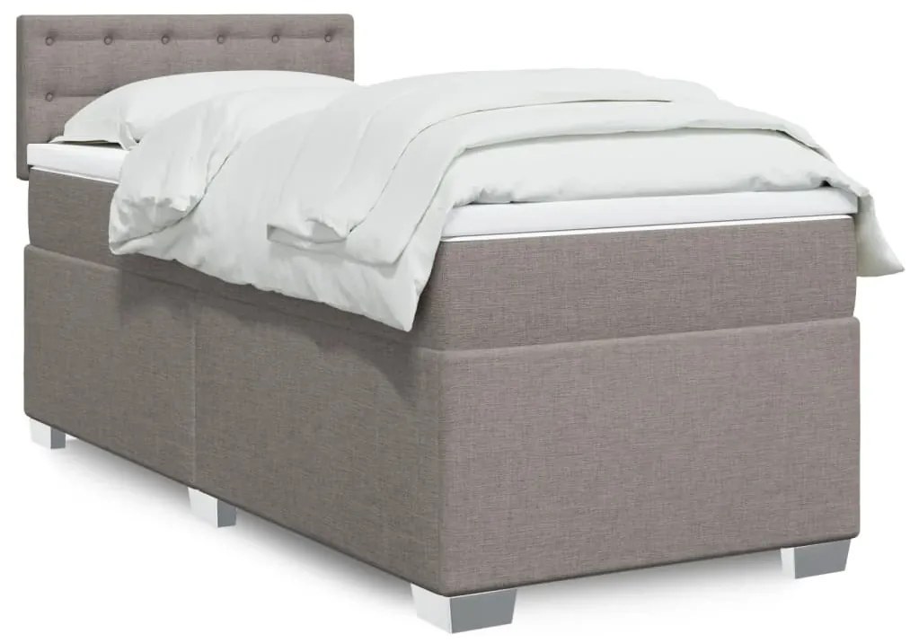 Box spring postel s matrací taupe 80x200 cm textil 3288033
