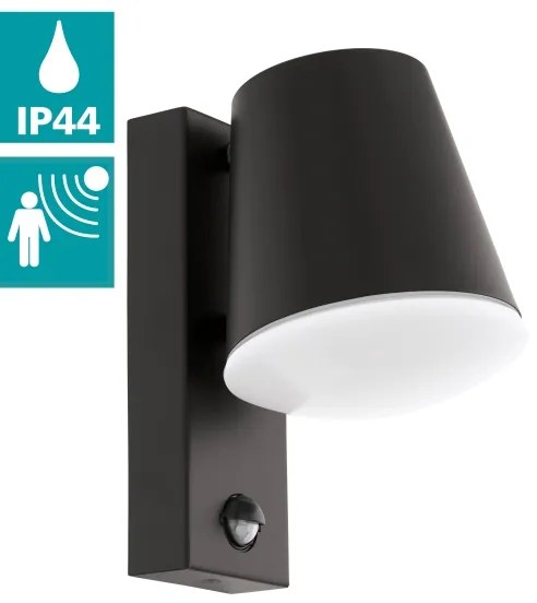 Eglo 97451 - Venkovní nástěnné svítidlo se senzorem CALDIERO 1xE27/10W/230V IP44