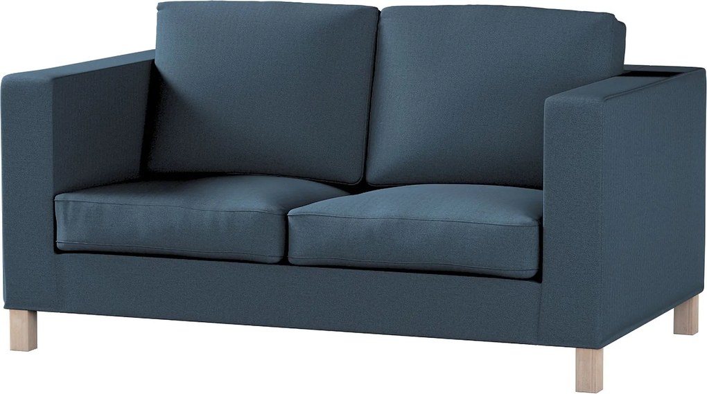 Potah na pohovku IKEA Karlanda 2-místná, krátký barva modrá látka pletený vzor