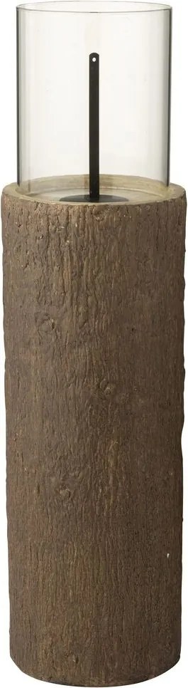 Hnědý vysoký biokrb ve tvaru kmene stromu Brasero Trunk - Ø 23*88 cm