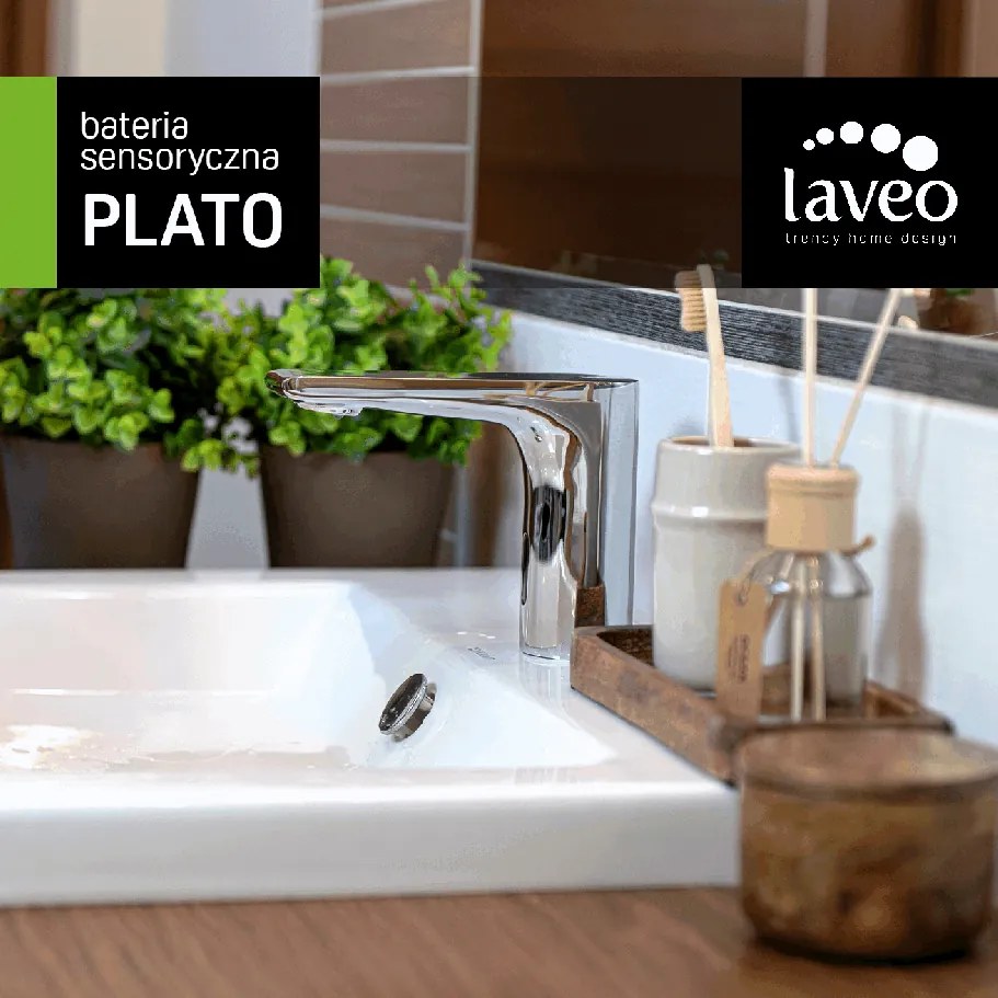 Laveo Bezdotyková umyvadlová baterie Plato s externí regulací teploty - BLY_024D, chrom